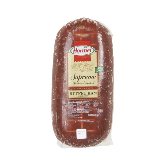 HORMEL® Supreme Hardwood Smoked Flat Buffet Ham, Water Added, 2 pc ...