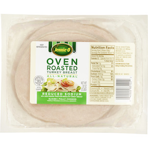 JENNIE-O® All Natural Oven Roasted Reduced Sodium Sliced Turkey .7 oz, 6pc